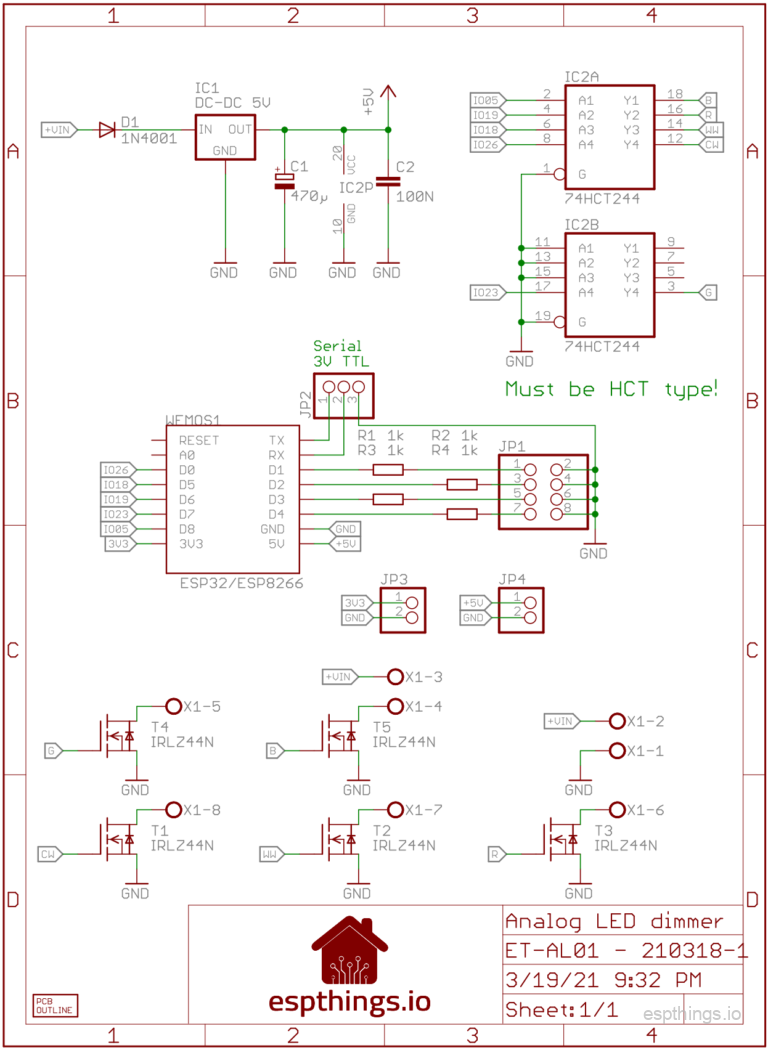 5 channel Analog LED controller - ET-AL01 - ingeniousmakers.com
