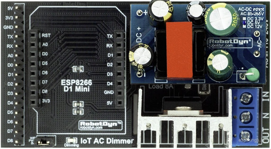 IoT AC dimmer for ESP8266 D1 Mini - ingeniousmakers.com